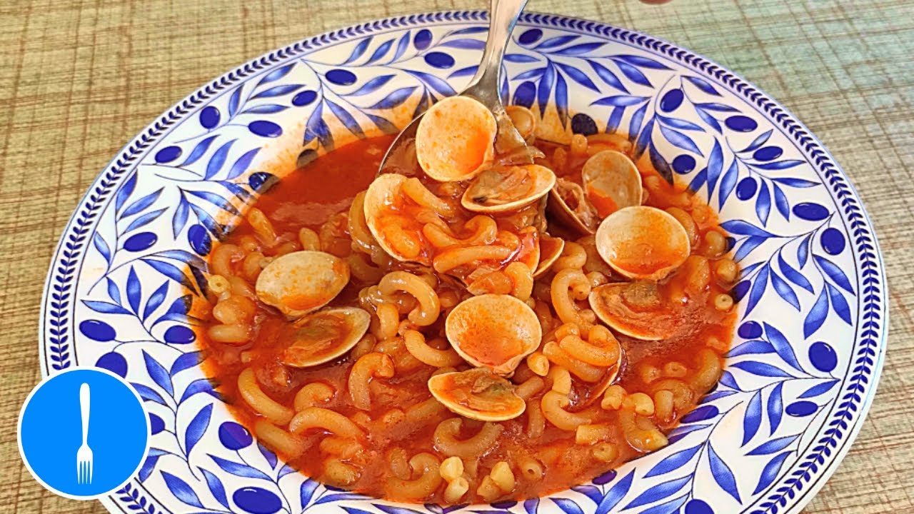 La Receta De La Abuela MÁs FÁcil Y Rica Fideos Con Almeja Buenísimos