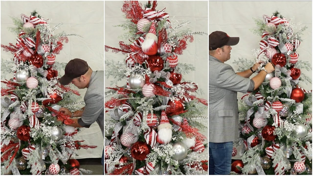 Navidad 2022 Arbol De Navidad En Tonos Rojos Y Blancos Como Decorar Un Arbol De Navidad